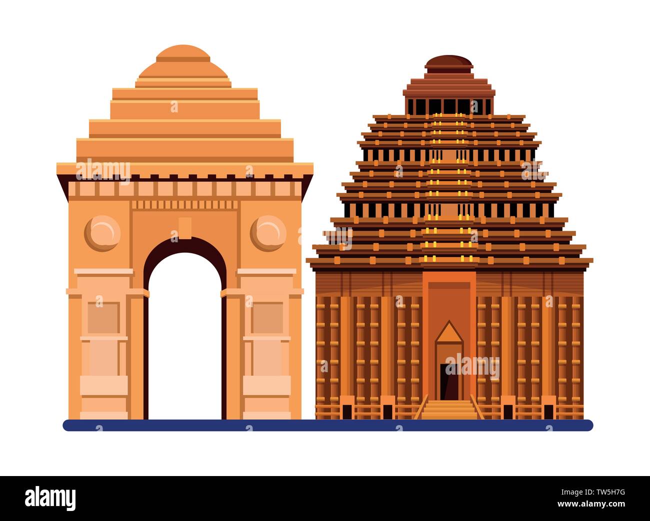 indian building monuments icon cartoon Stock Vector Image & Art - Alamy