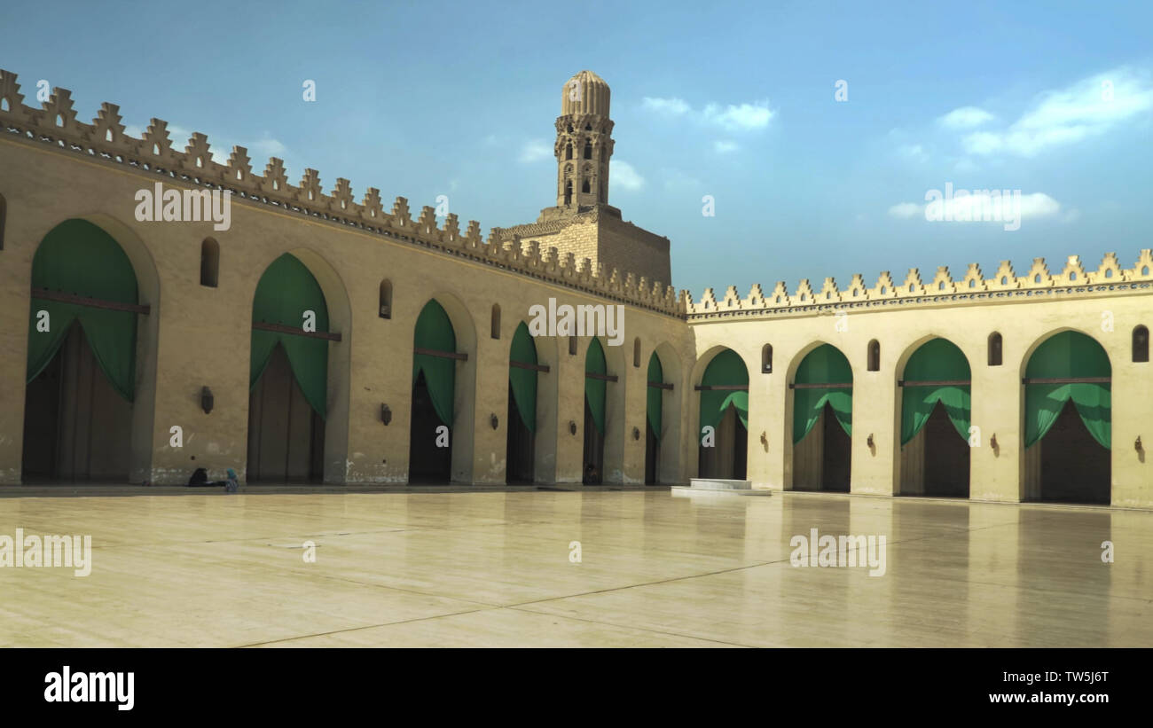 the al hakim mosque courtyard in cairo, egypt Stock Photo - Alamy