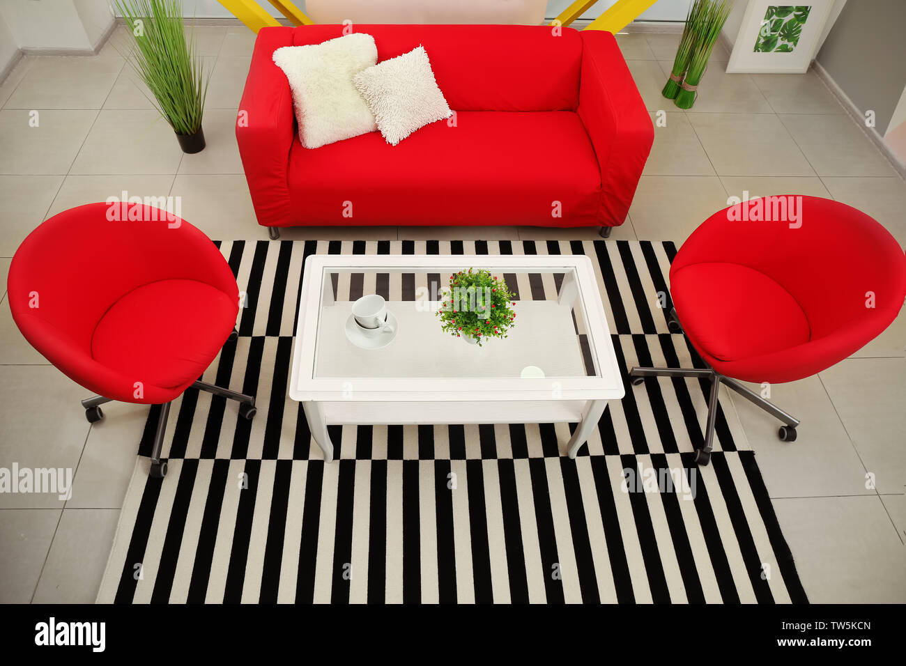 Interior of beautiful modern room Stock Photo - Alamy