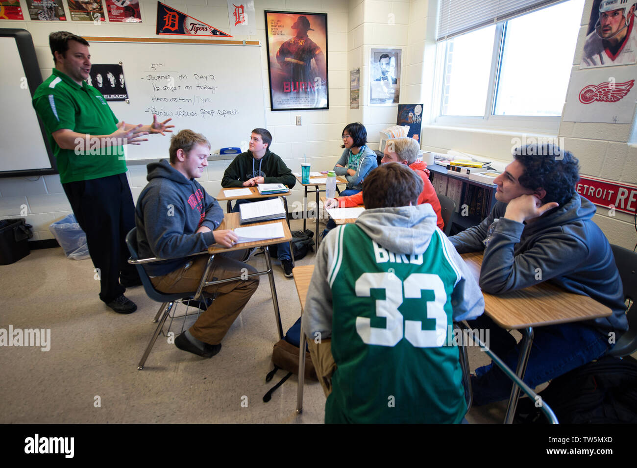 UNITED STATES - 02-13-2017: Students at Woodgrove High School in ...