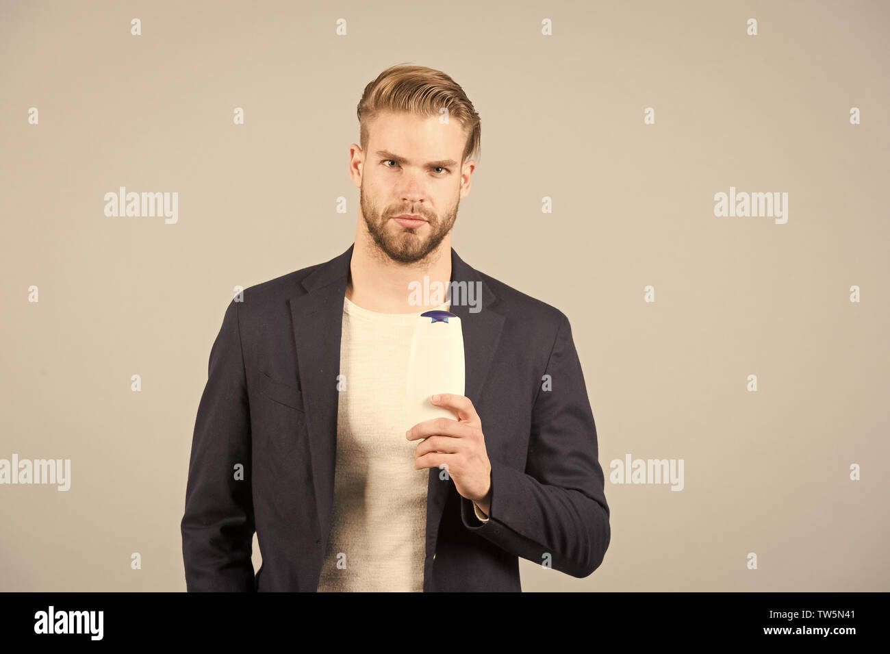 Dandruff common male problem. Remedies get rid of dandruff. Man formal ...