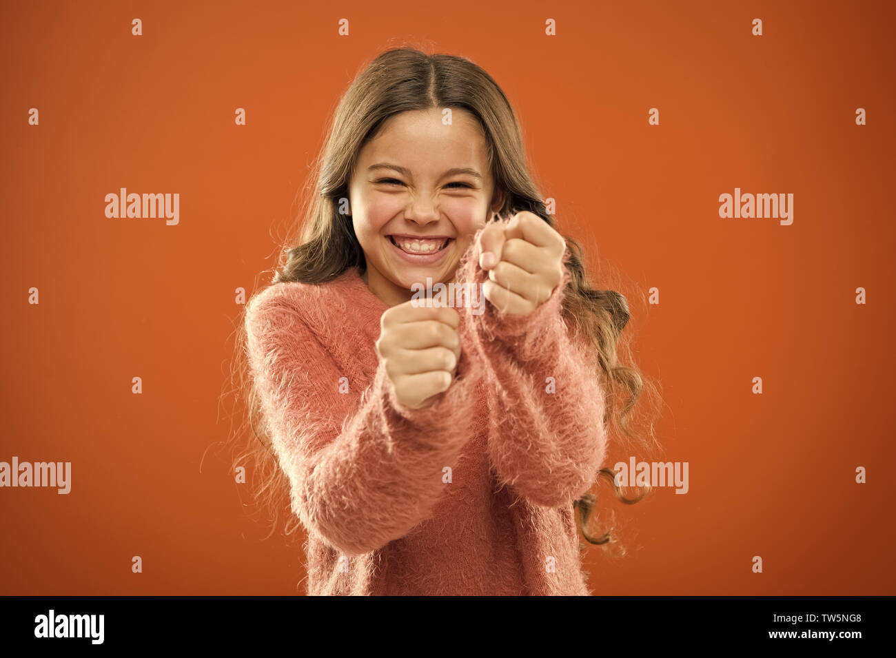 Self defense strategies kids can use against bullies. Girl hold fists ...