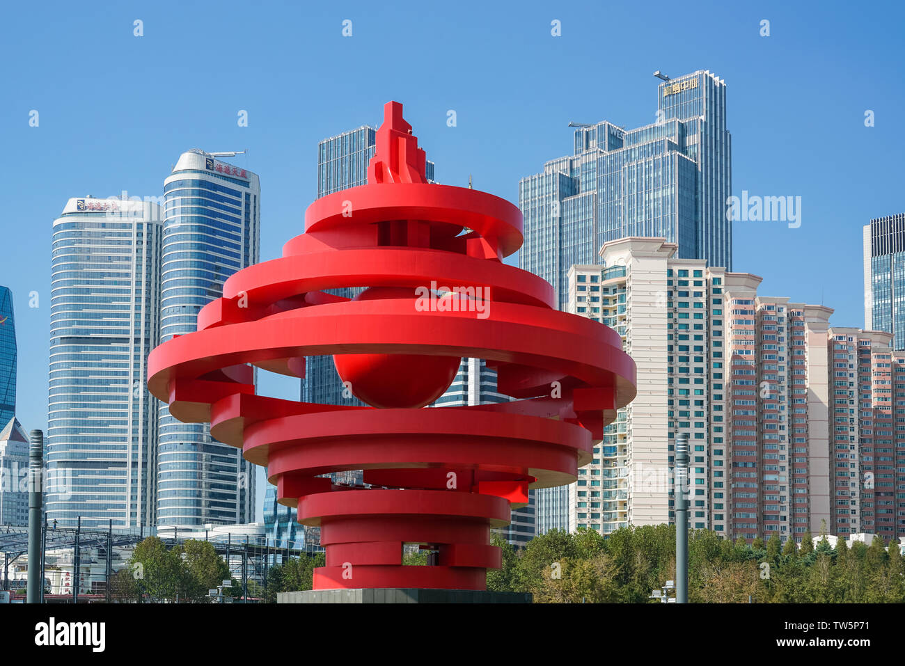 Scenery of May 4th Square in Qingdao, Shandong Stock Photo - Alamy