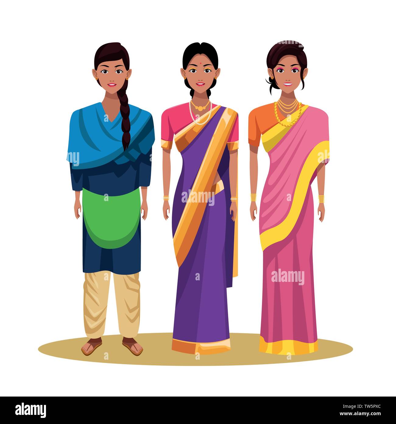 Indian Woman Avatar Cartoon Character Stock Vector Image And Art Alamy