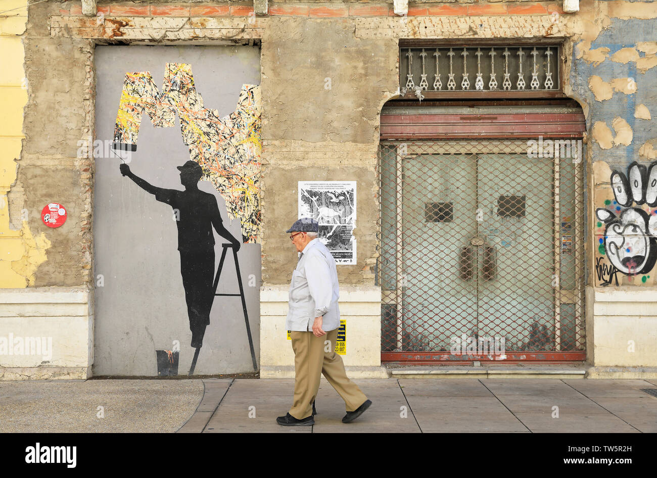 Street art by Pejac covers a derelict building in Soho or the Art ...