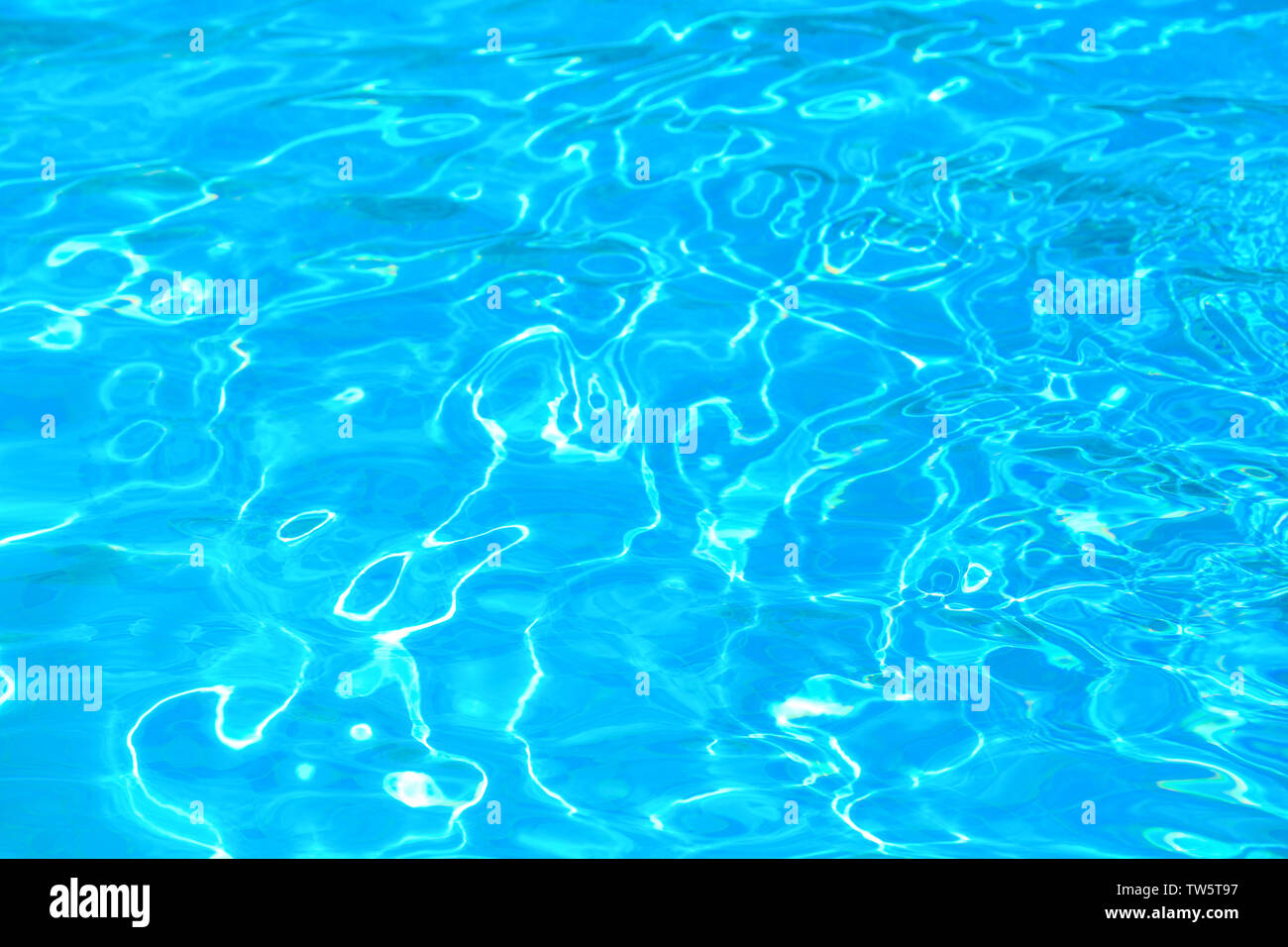Blue clean water in swimming pool Stock Photo - Alamy