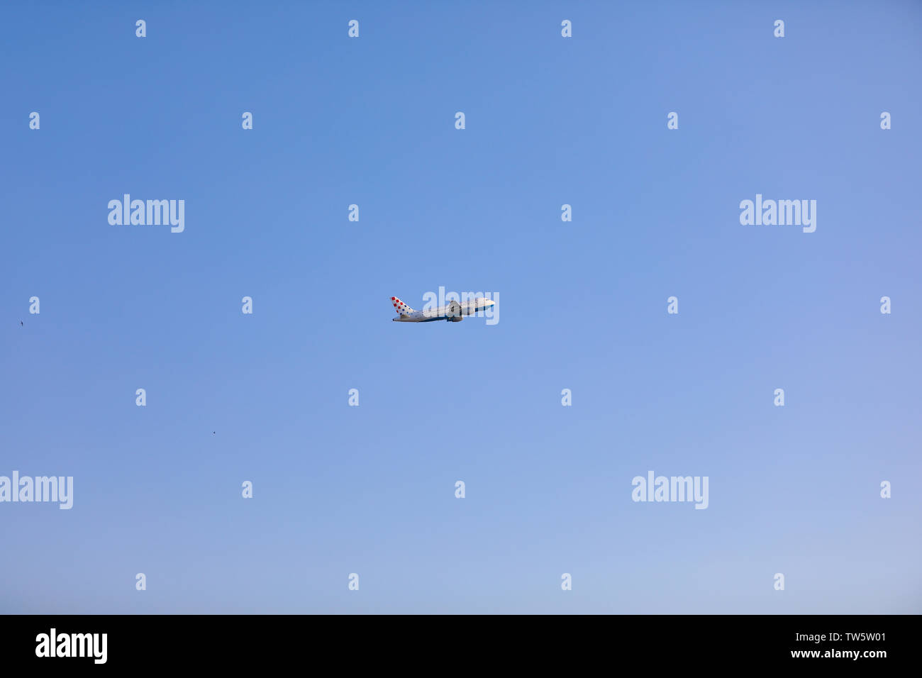 Low-level flying aircraft was caught with Canon camera Stock Photo - Alamy