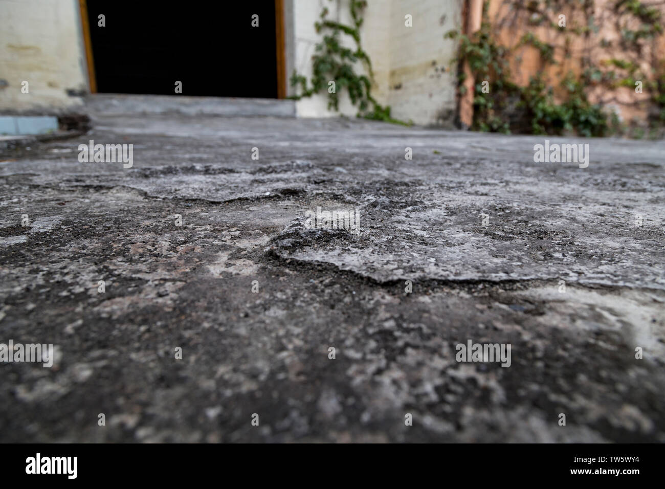 Close-up of cement pavement in ancient town Stock Photo - Alamy