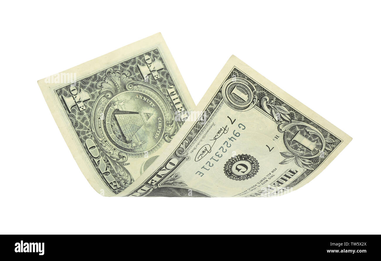 Flying on one dollar bill Cut Out Stock Images & Pictures - Alamy