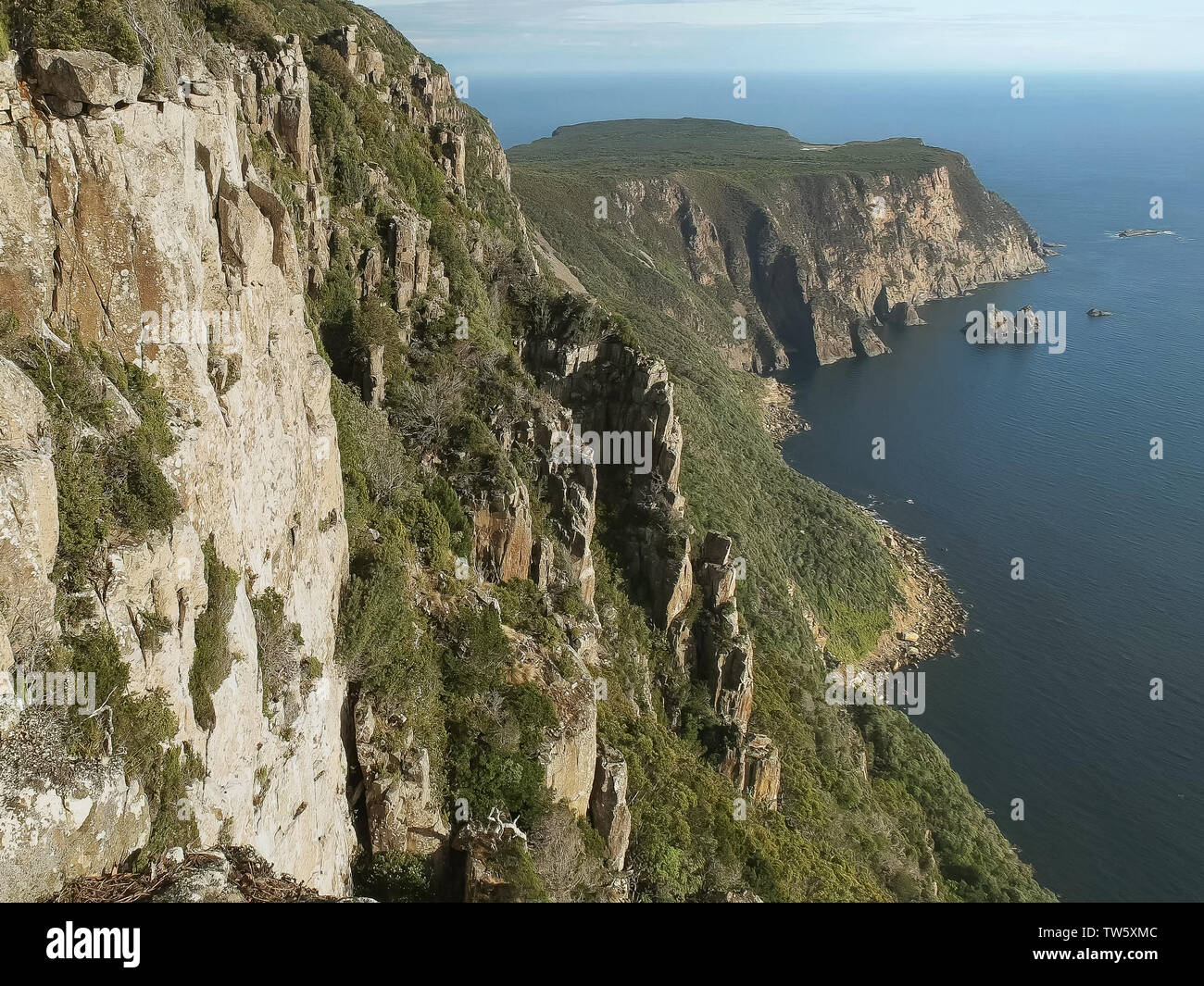 the spectacular sea cliffs at cape raoul, tasmania Stock Photo - Alamy