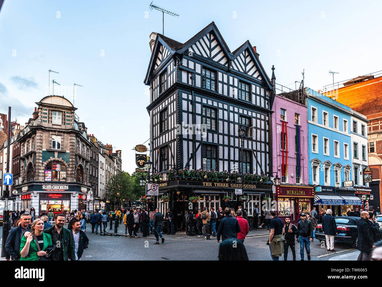 Soho street architecture, London, NW1, England, UK Stock Photo - Alamy
