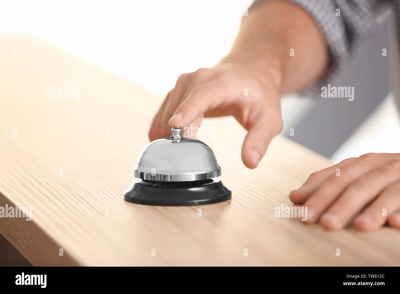 Ringing bell call desk service hi-res stock photography and images - Alamy