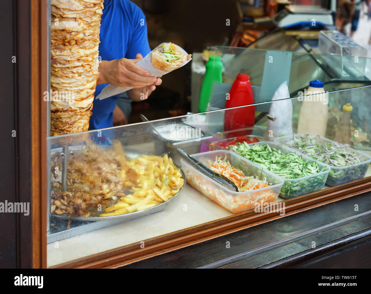 Shawarma stand hi-res stock photography and images - Alamy