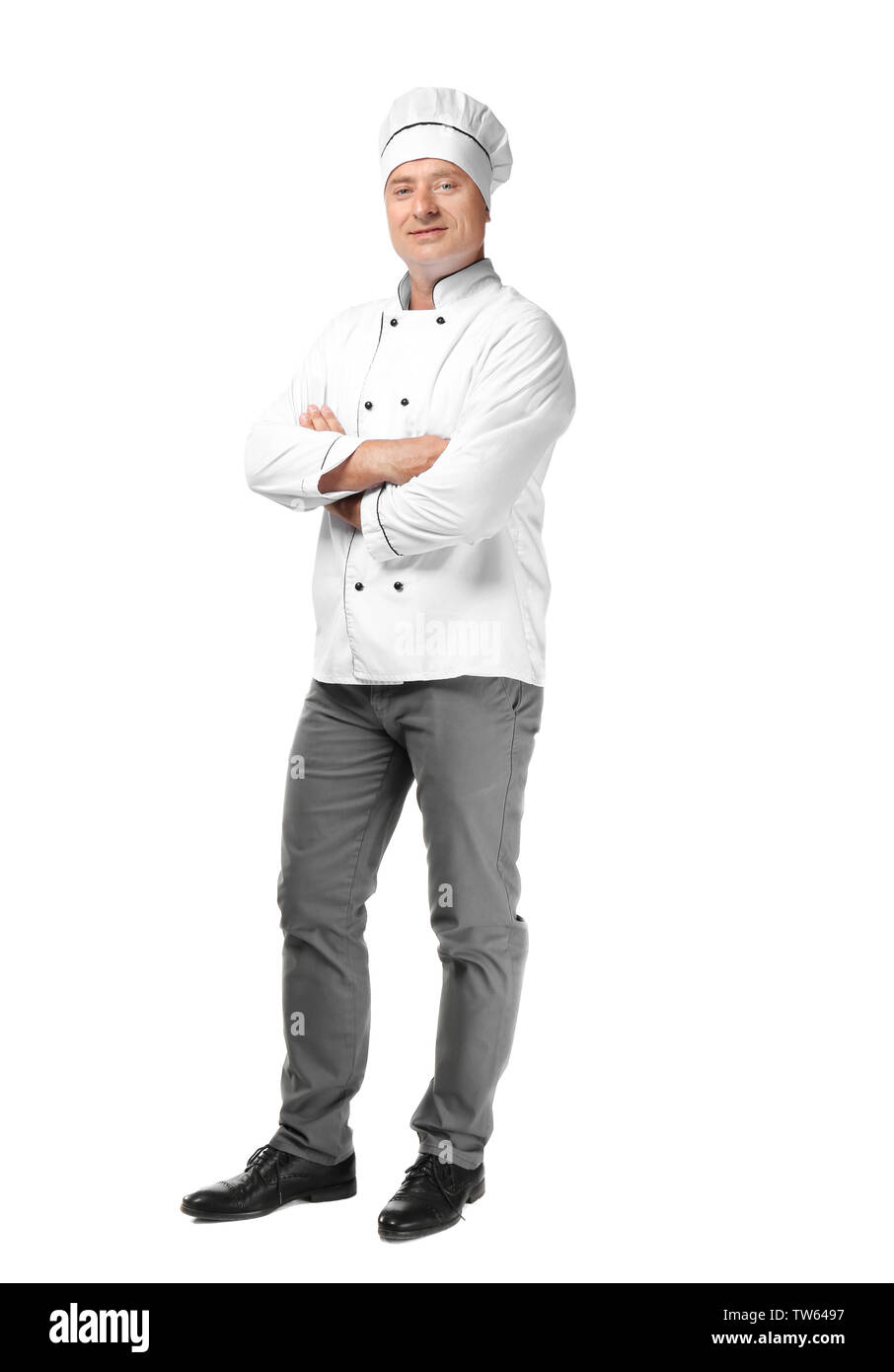 Professional caucasian male chef in Cut Out Stock Images & Pictures - Alamy