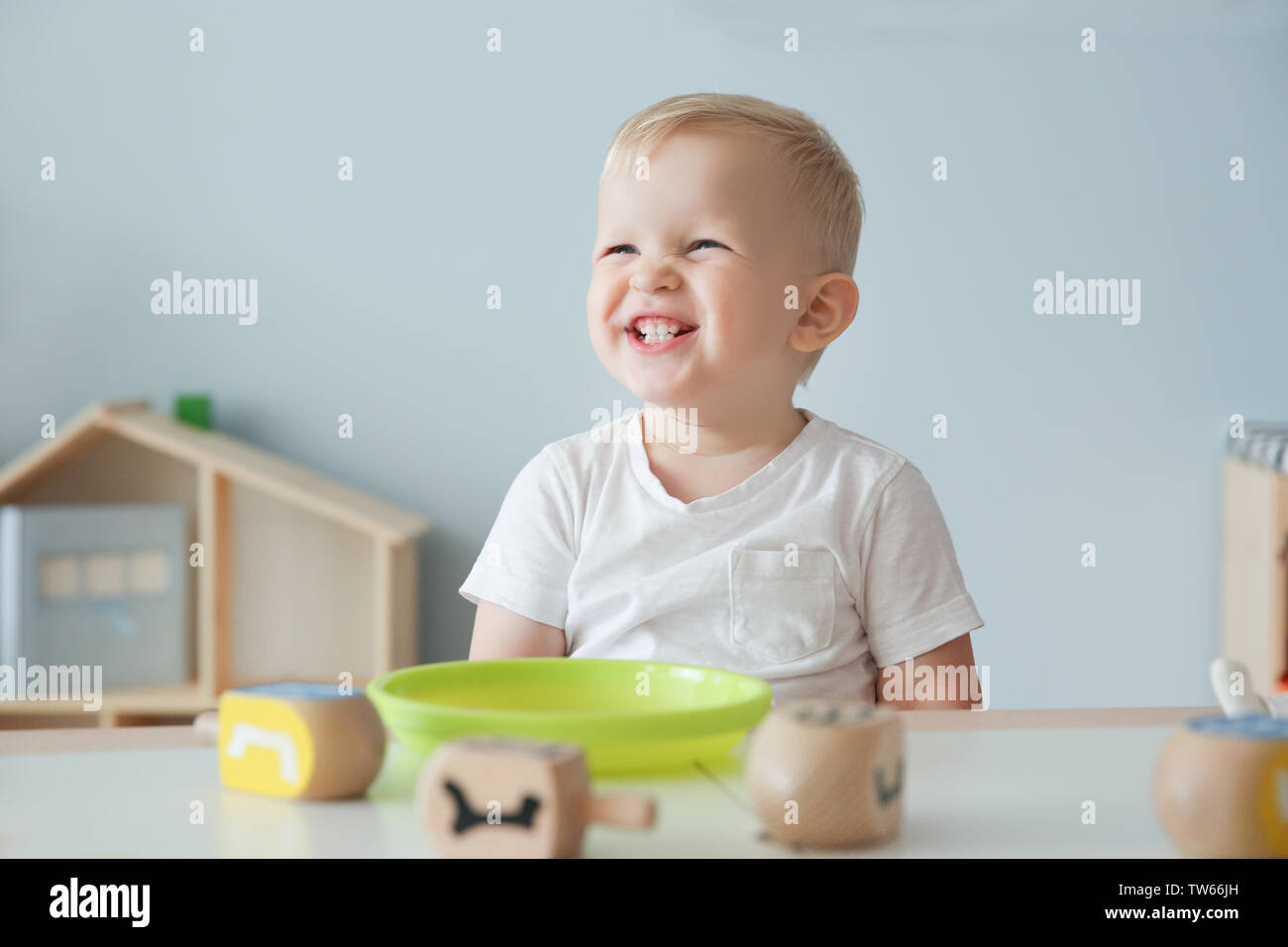 Cute Jewish boy at home Stock Photo - Alamy