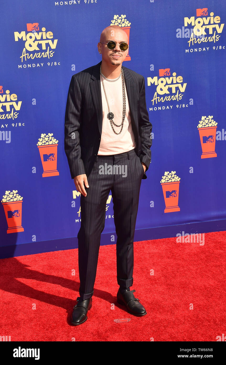 SANTA MONICA, CA - JUNE 15: Evan Ross attends the 2019 MTV Movie and TV ...