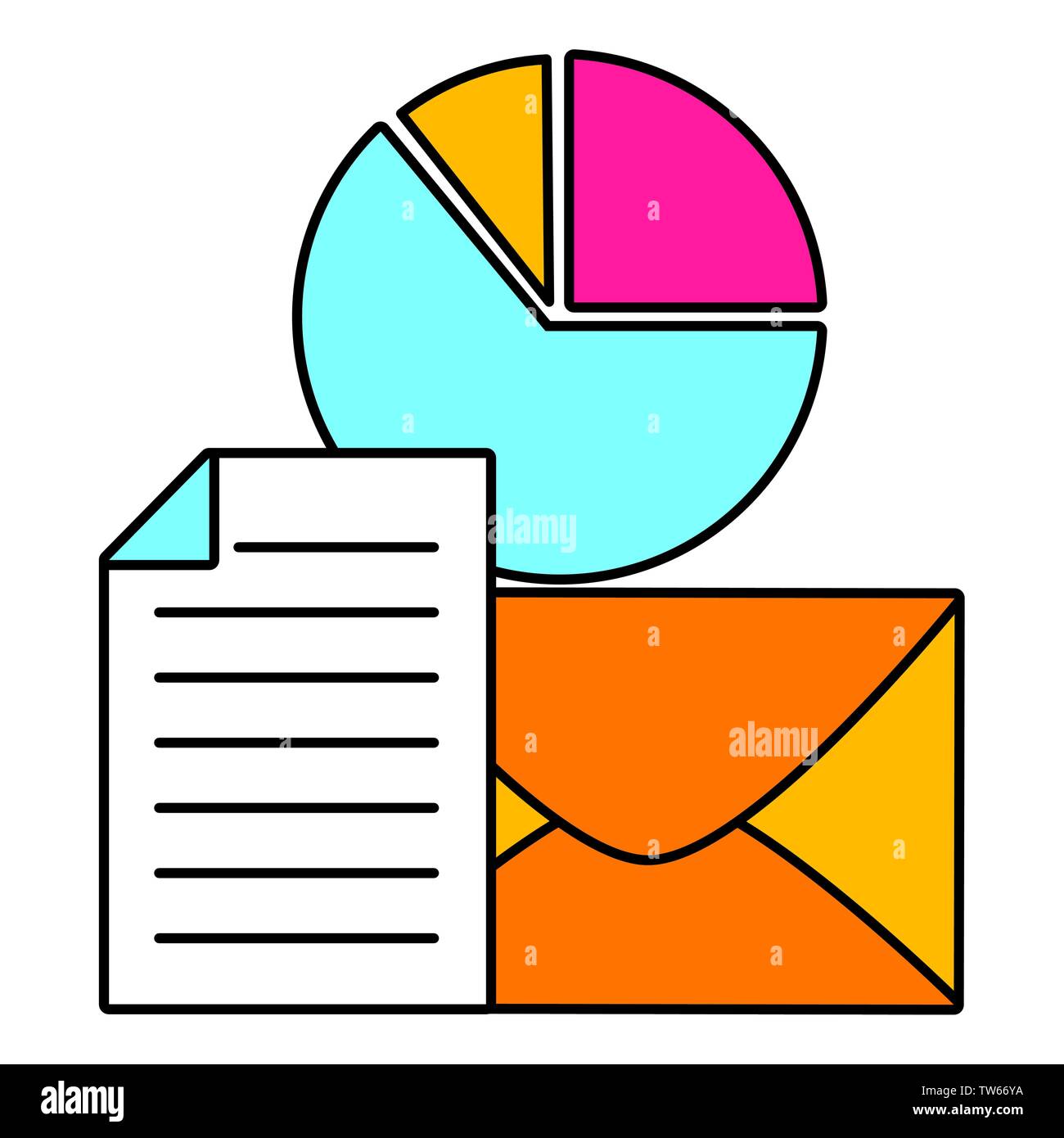 business report chart email document Stock Vector Image & Art - Alamy