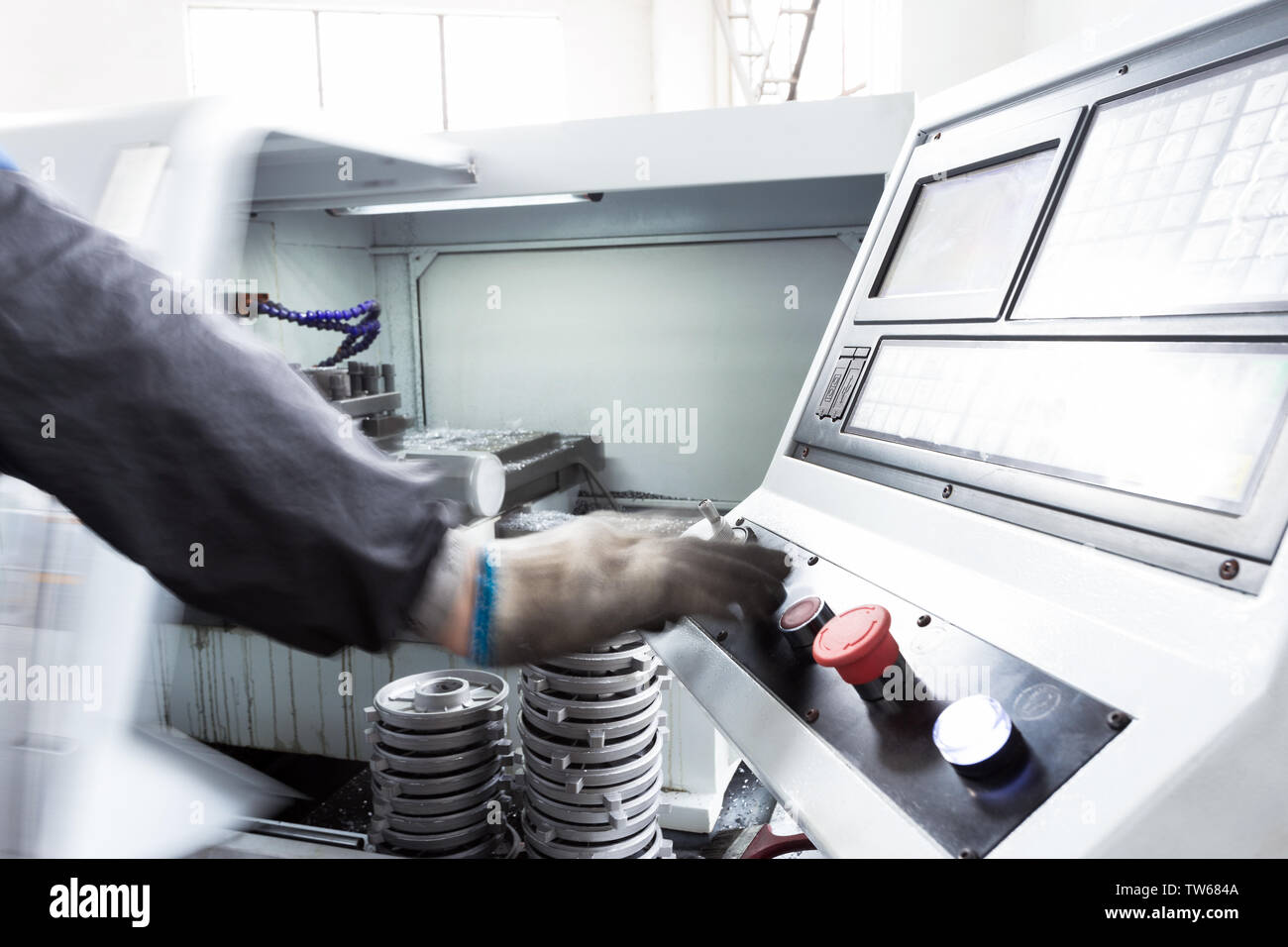 Industrial machine and control panel Stock Photo - Alamy