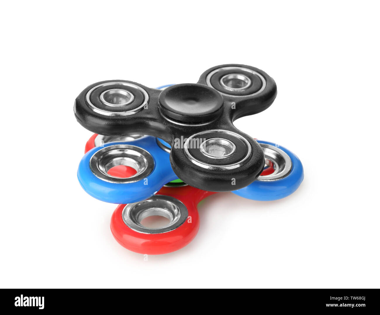 Different modern spinners, isolated on white Stock Photo - Alamy