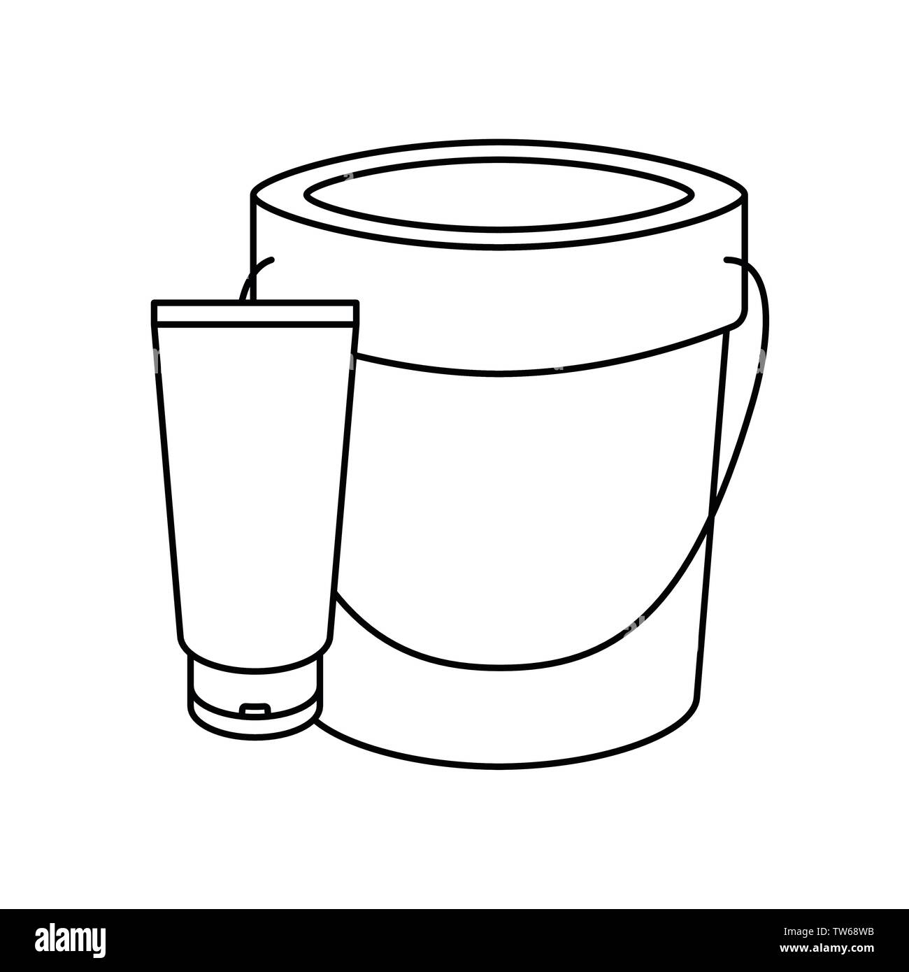 Beach children playing bucket Cut Out Stock Images & Pictures - Alamy