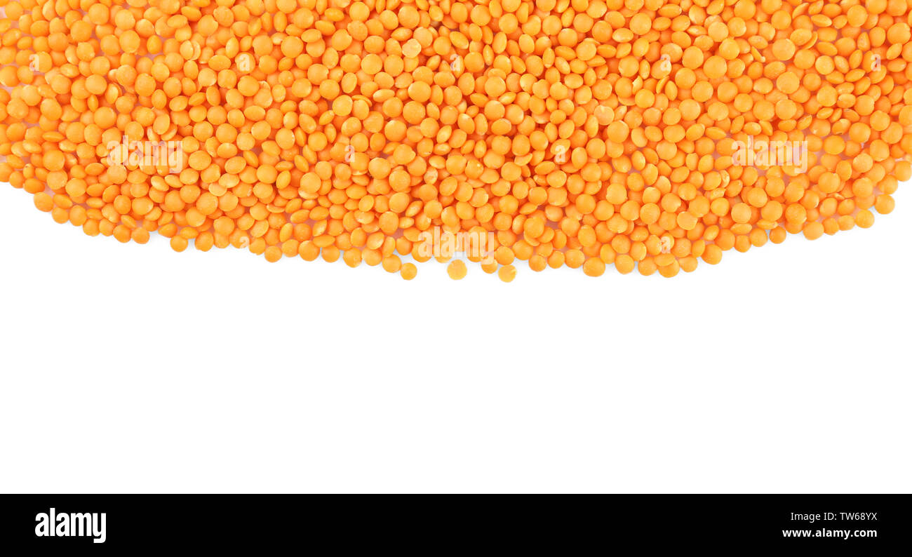 Healthy lentils isolated on white Stock Photo - Alamy