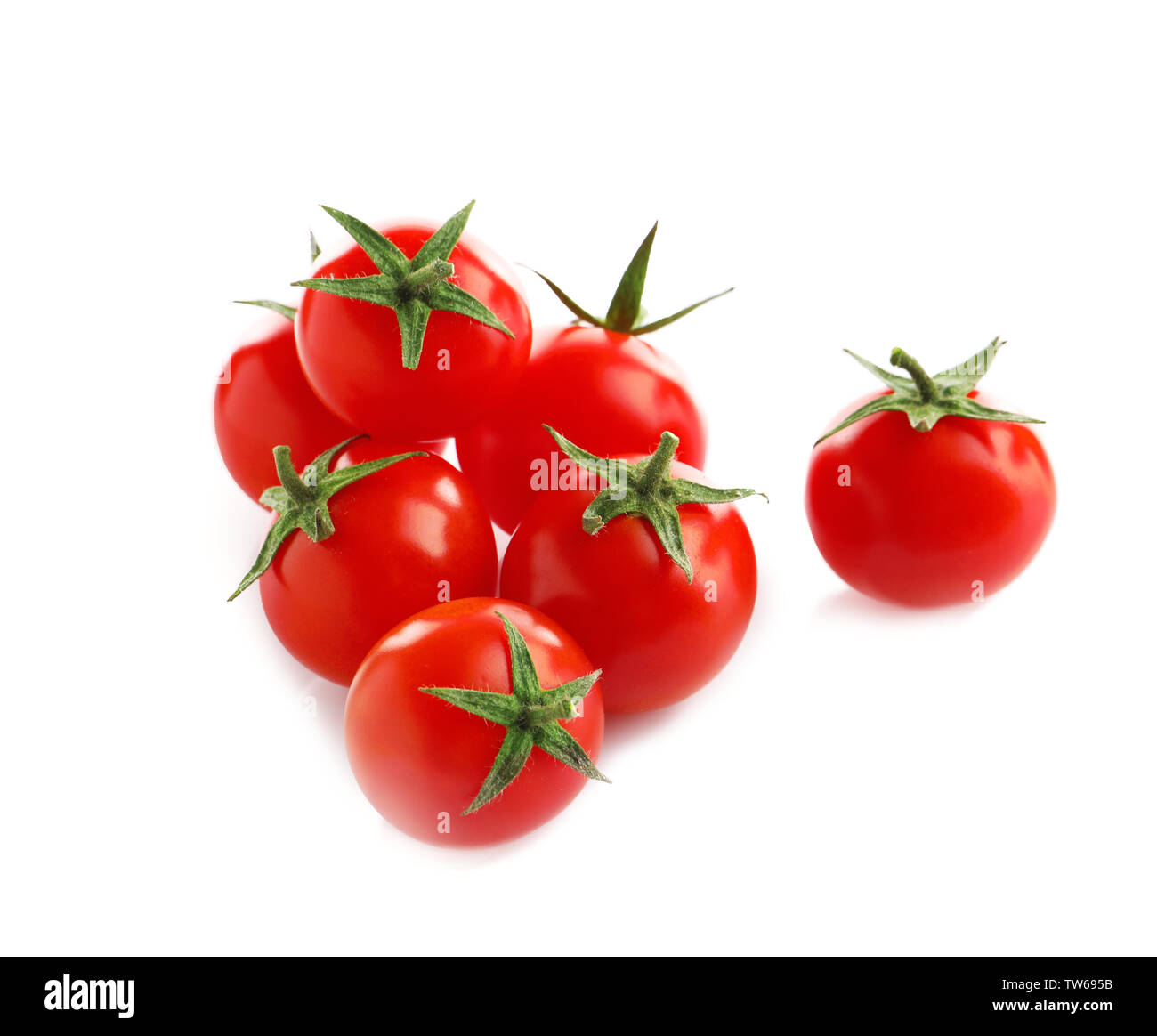 Fresh cherry tomatoes, isolated on white Stock Photo - Alamy