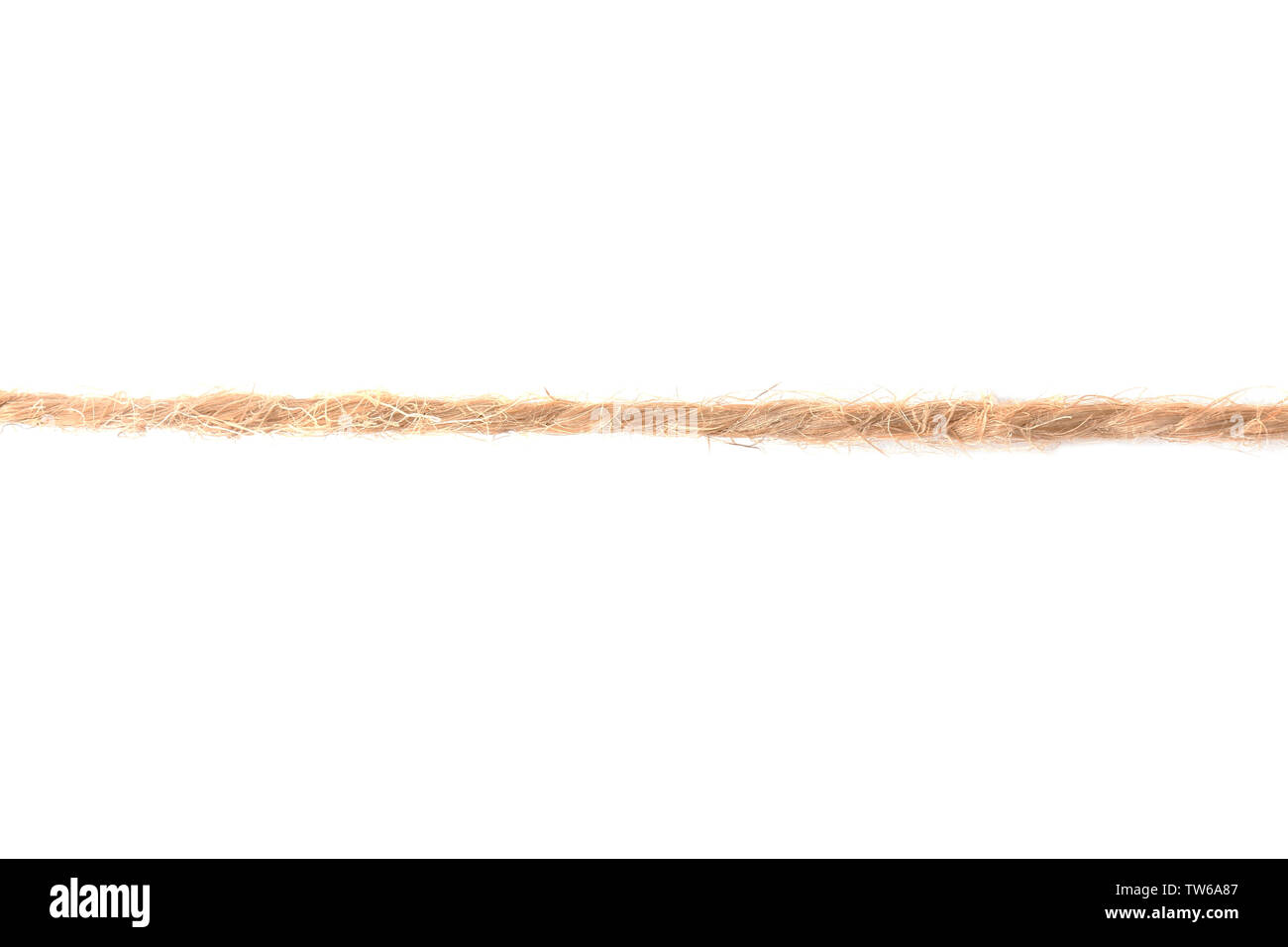 Hemp rope on white background Stock Photo - Alamy