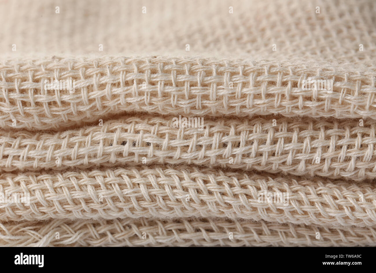 Folded hemp cloth texture, closeup Stock Photo - Alamy