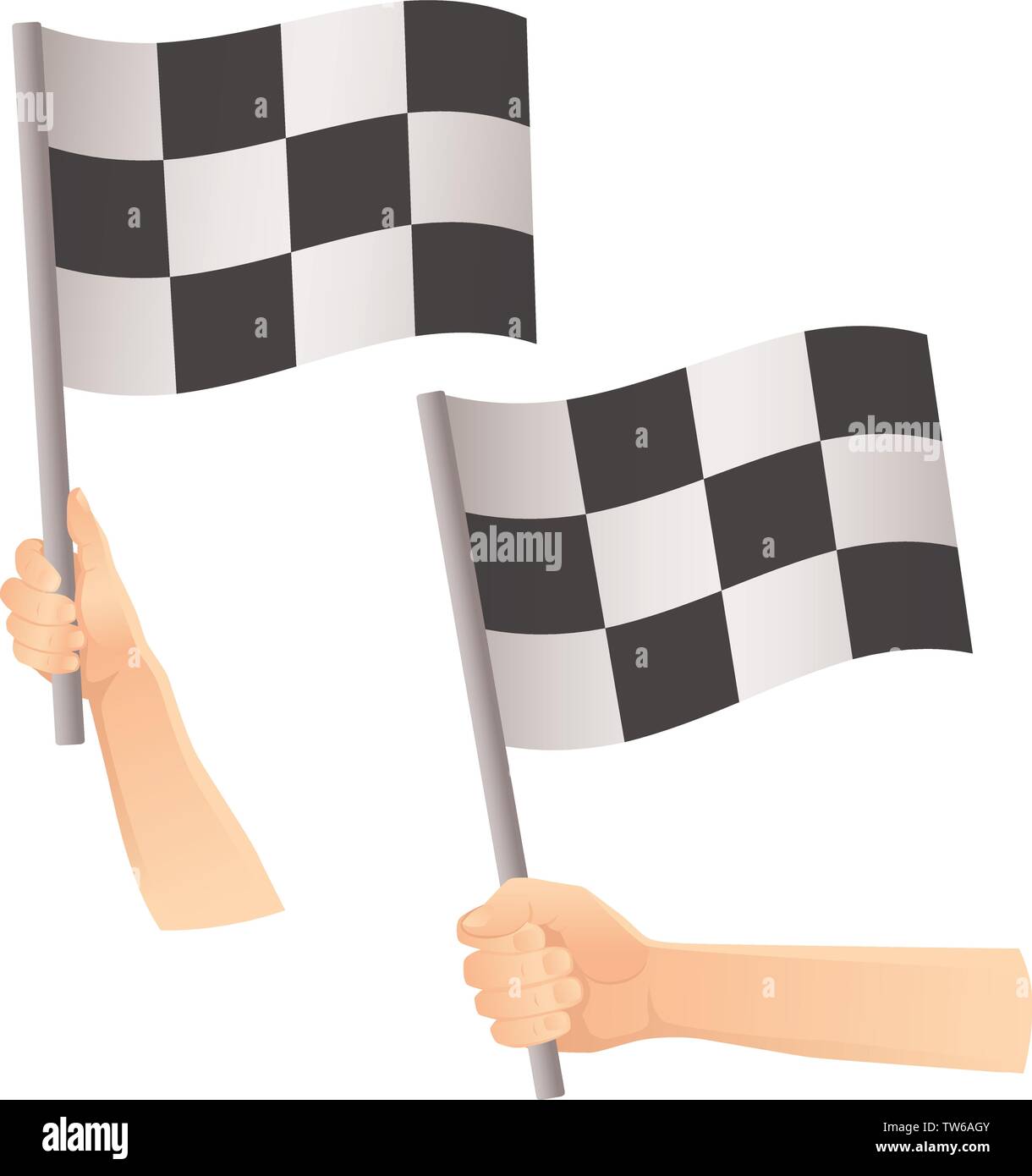 Start flag. Finish flag. Vector illustration of racing flag Stock ...