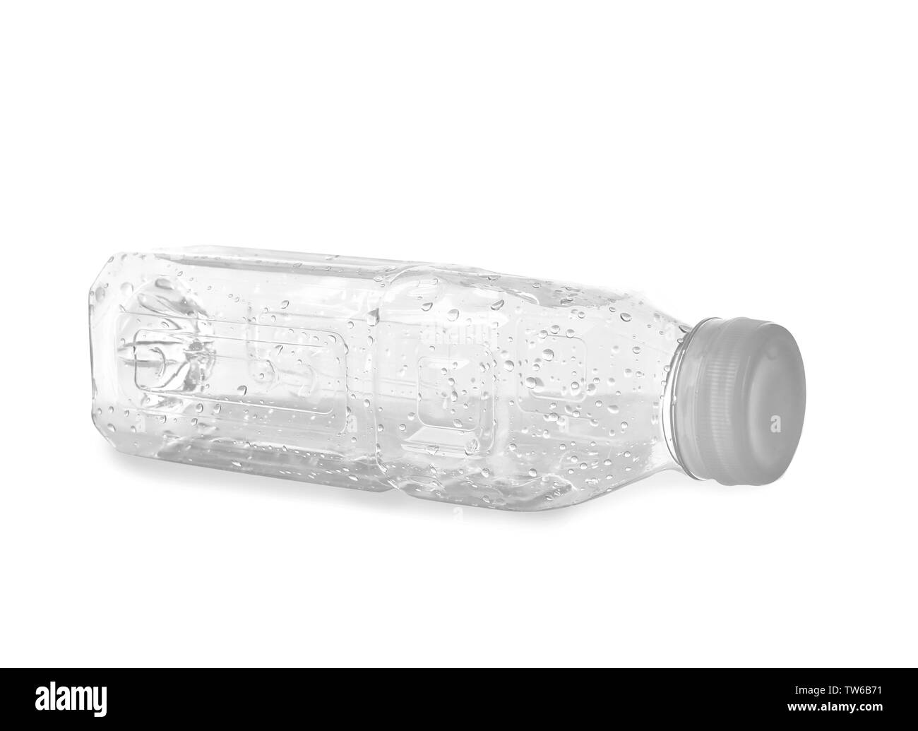 Empty plastic bottle on white background Stock Photo - Alamy