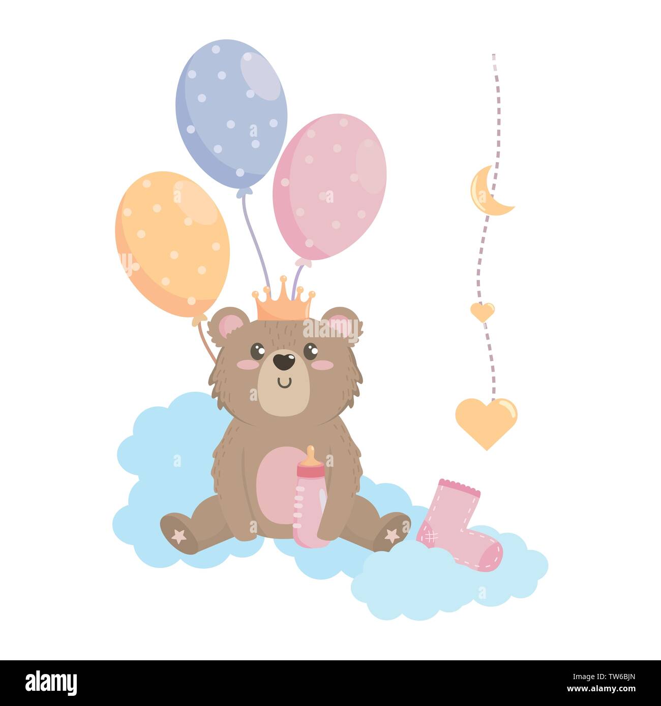 Baby symbol design, Childhood infant birth decoration present little ...