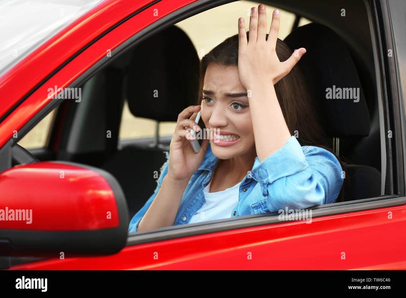 Female angry passenger hi-res stock photography and images - Alamy