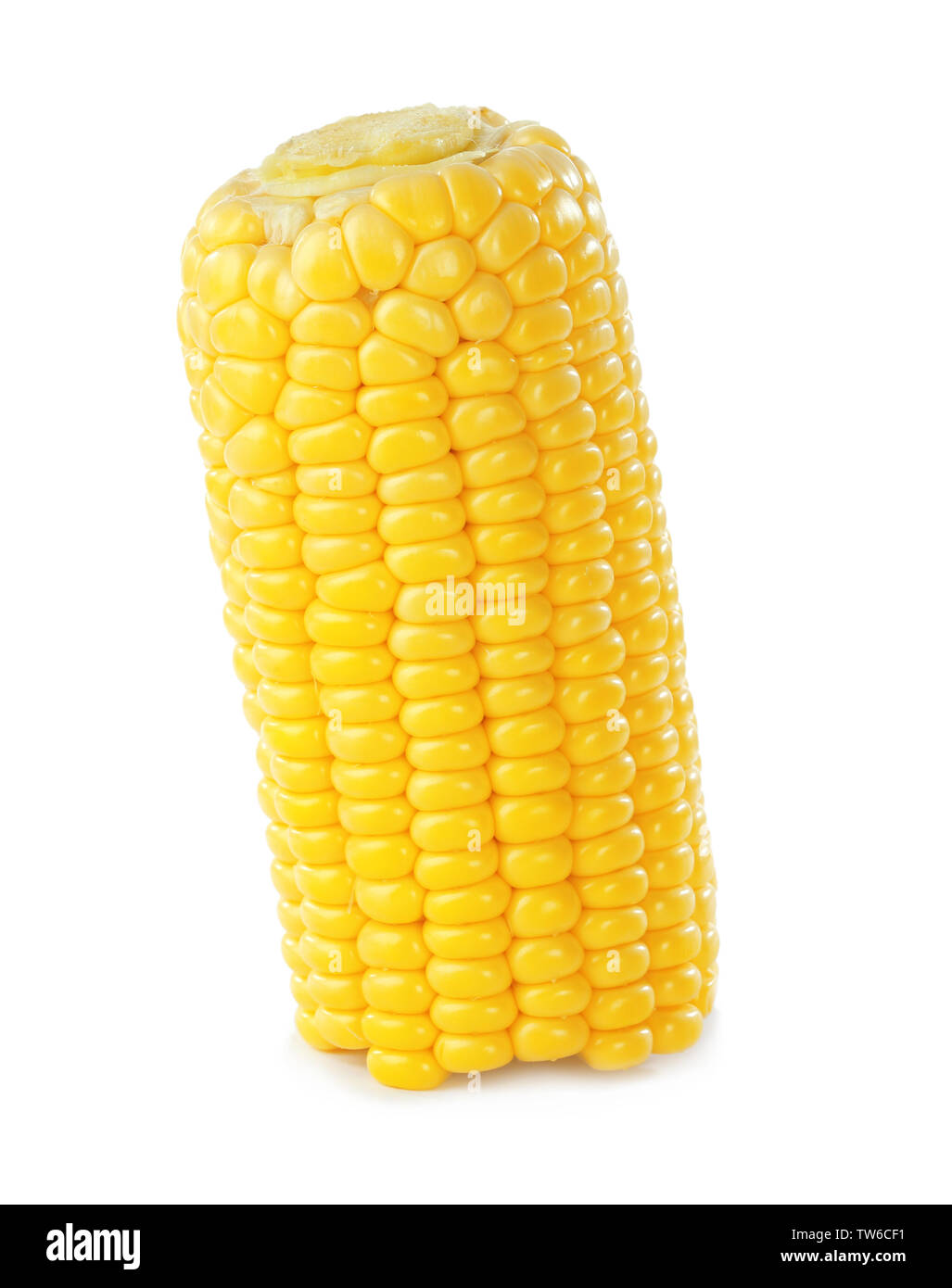 Piece of fresh corn cob, isolated on white Stock Photo - Alamy