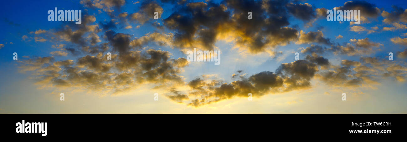 Sky background material blue sky sunset Stock Photo - Alamy