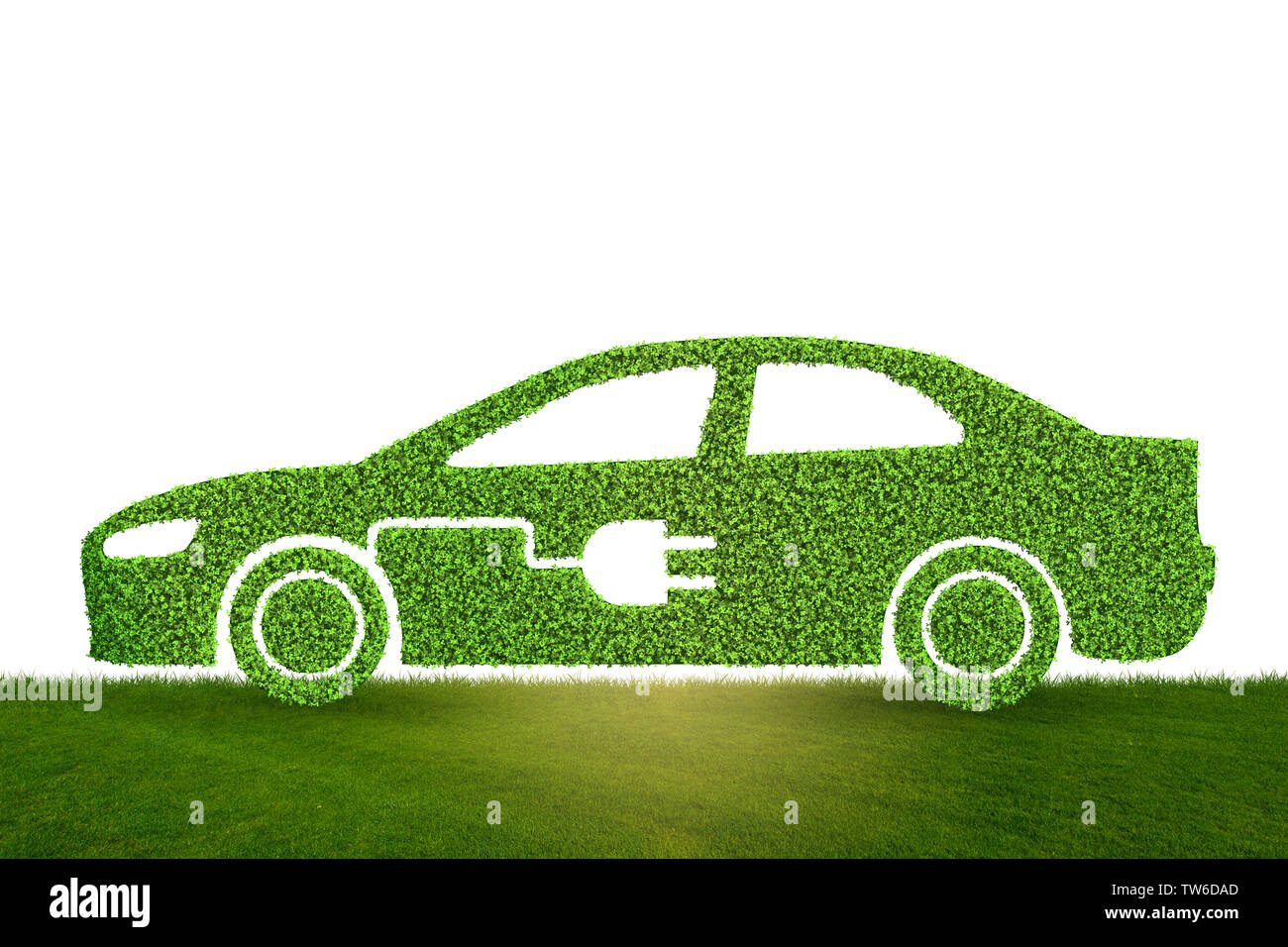 Green environmentally friendly vehicle concept - 3d rendering Stock ...