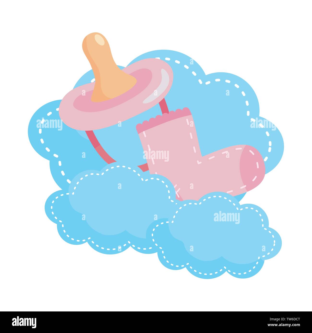 Baby symbol design, Childhood infant birth decoration present little ...