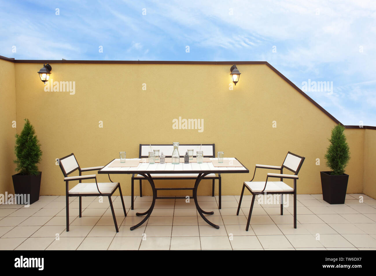 Stylish roof terrace design hi-res stock photography and images - Alamy