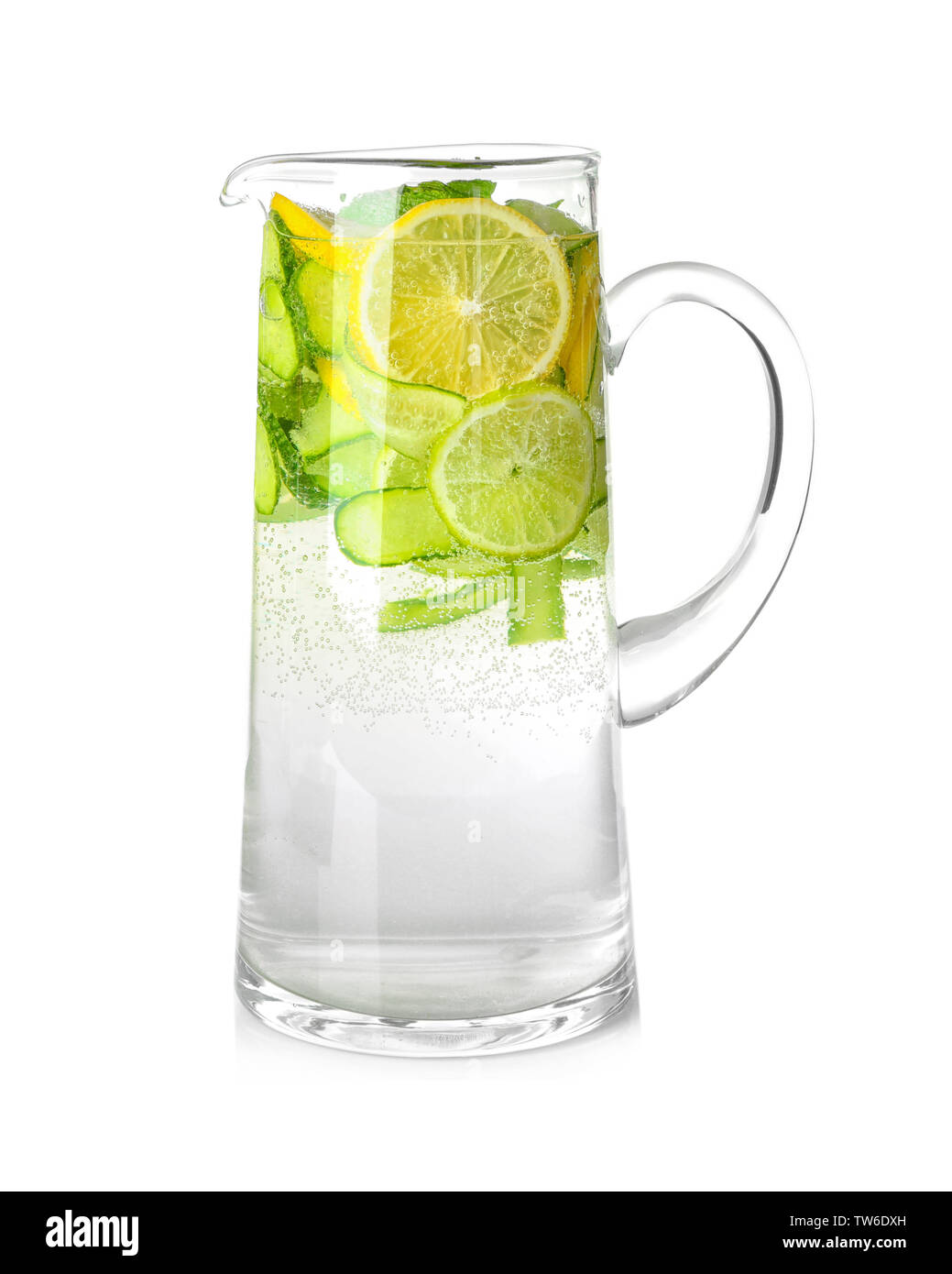 Jug cold water lemon Cut Out Stock Images & Pictures - Alamy