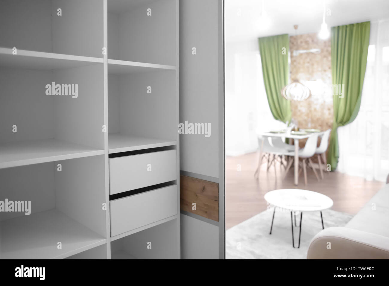 Beautiful wardrobe in room Stock Photo - Alamy