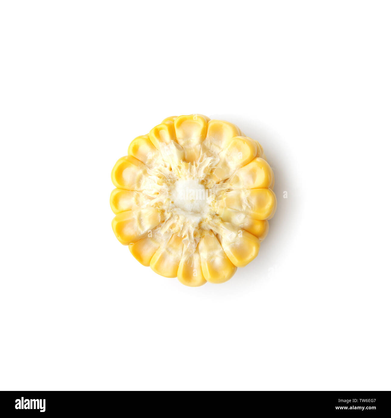 Piece of fresh corn isolated on white Stock Photo - Alamy