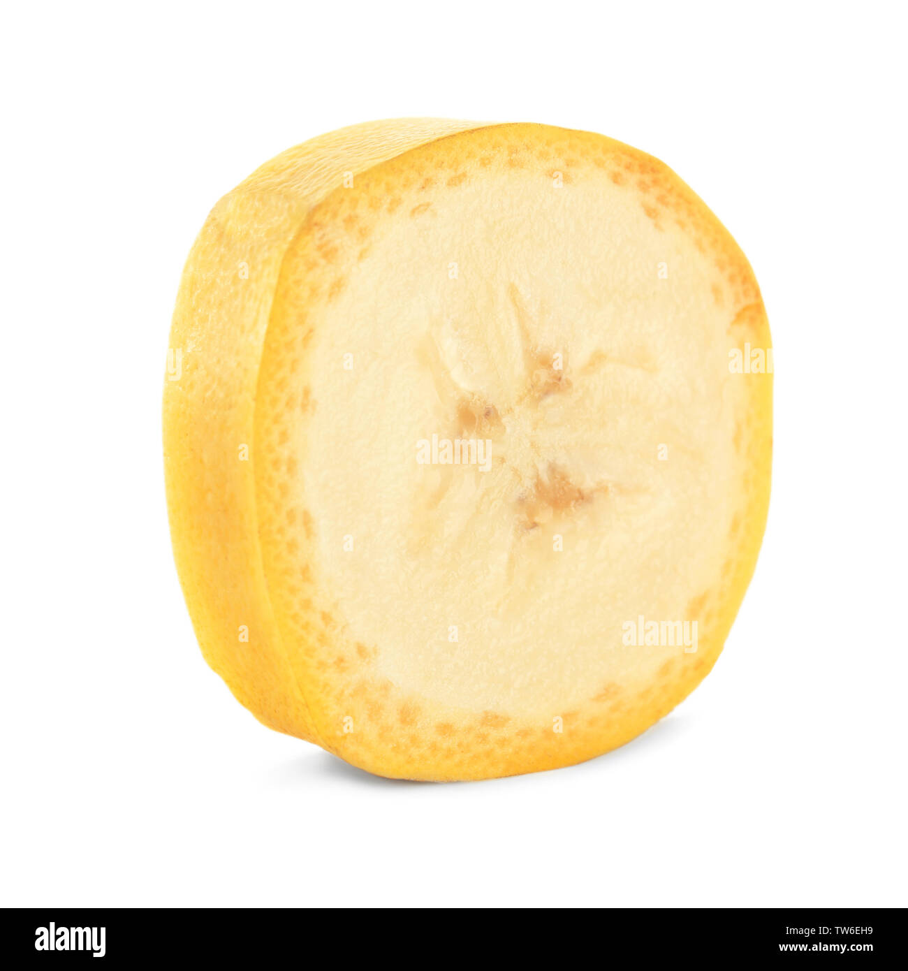 Banana slice isolated on white Stock Photo - Alamy