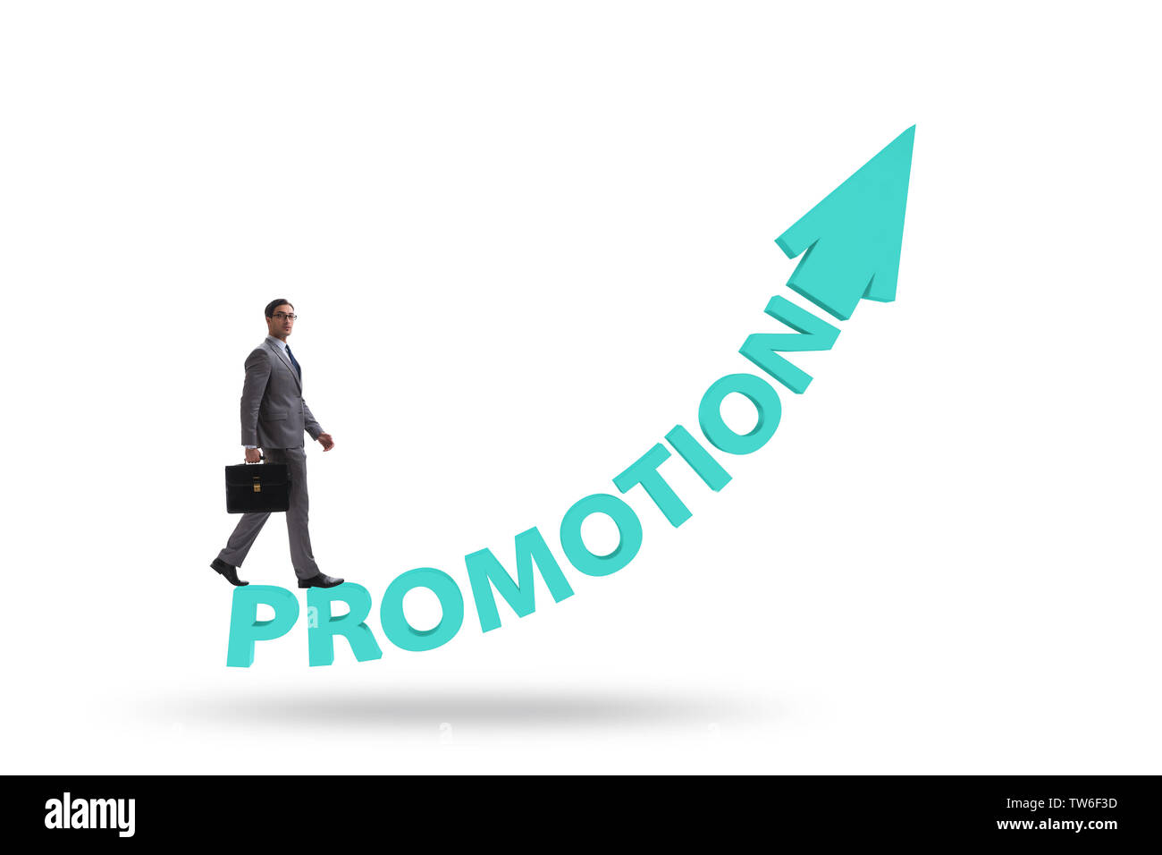 Employee in career promotion concept Stock Photo - Alamy