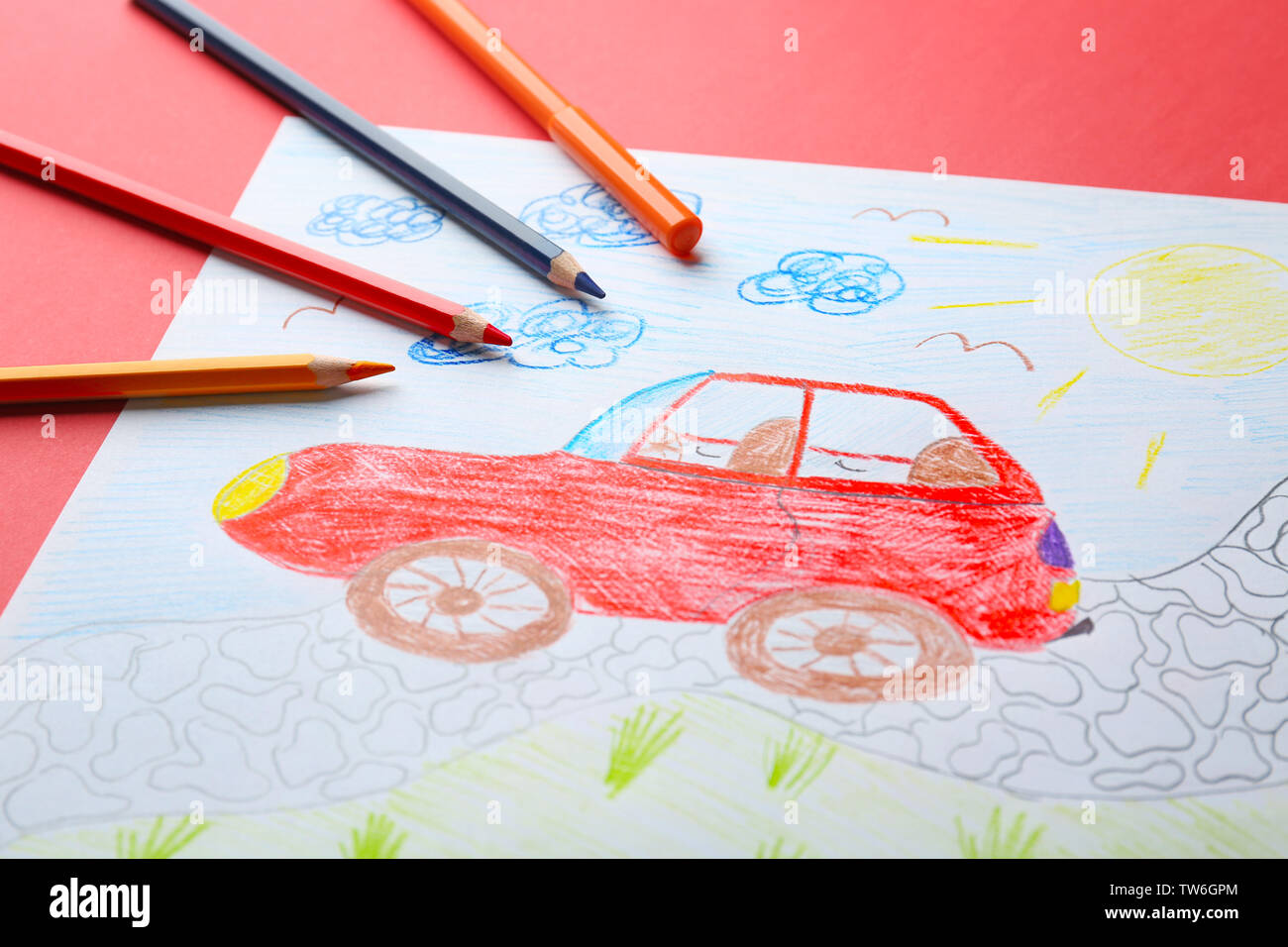 Car Drawing Color
