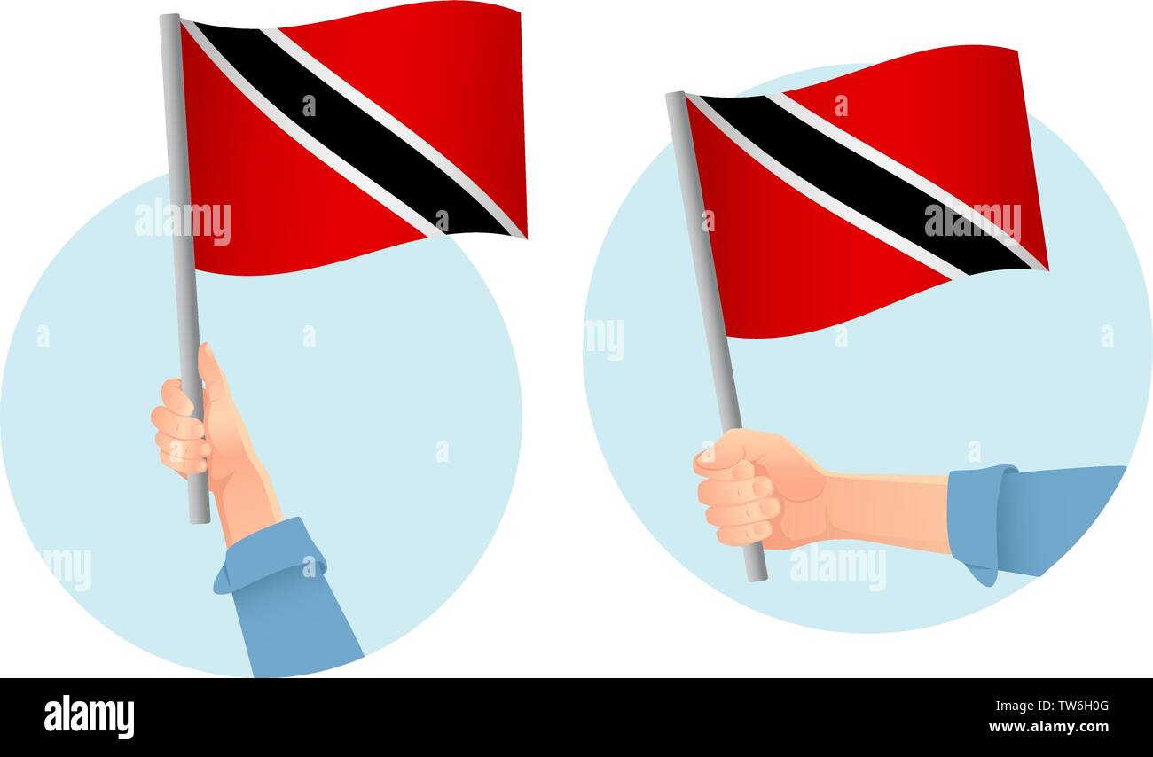 Trinidad And Tobago Flag In Hand Icon Stock Vector Image And Art Alamy