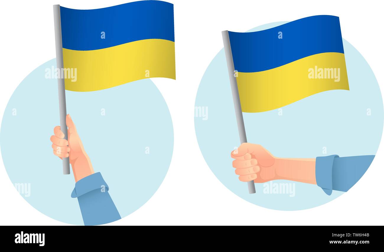 Waving hand symbol flag ukraine Stock Vector Images - Alamy