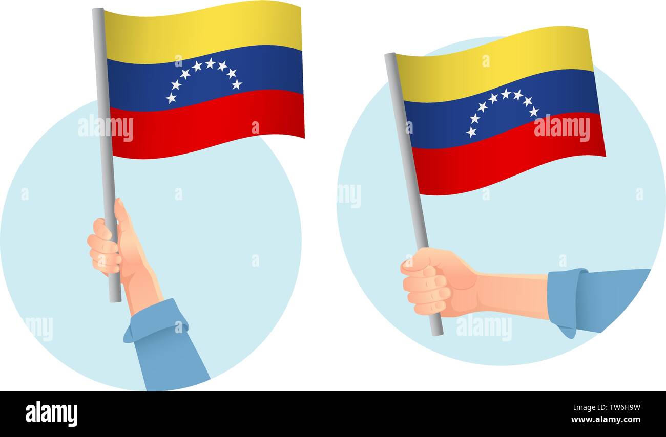 venezuela flag in hand icon Stock Vector Image & Art - Alamy