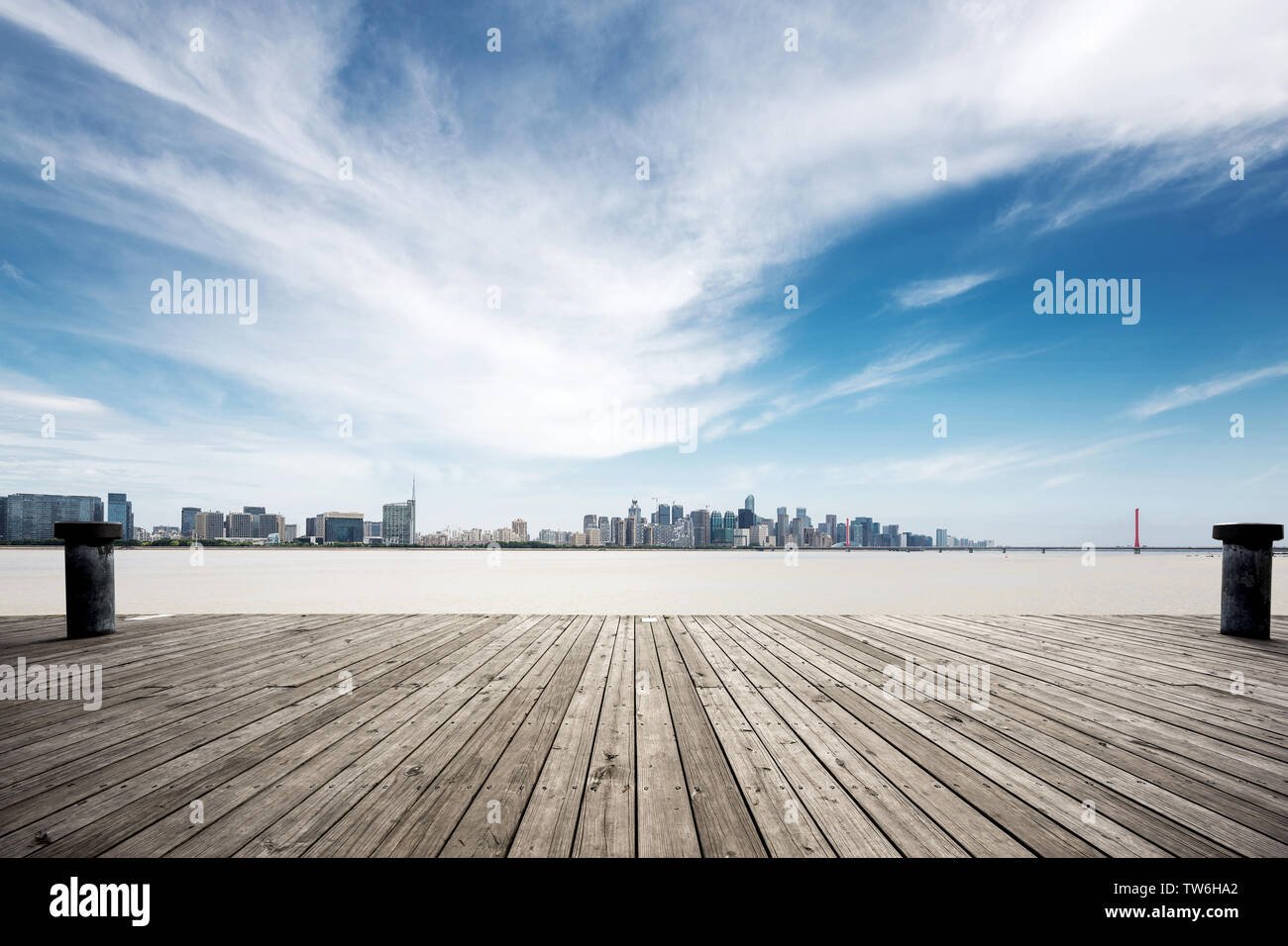 Wooden bridge in square hi-res stock photography and images - Alamy