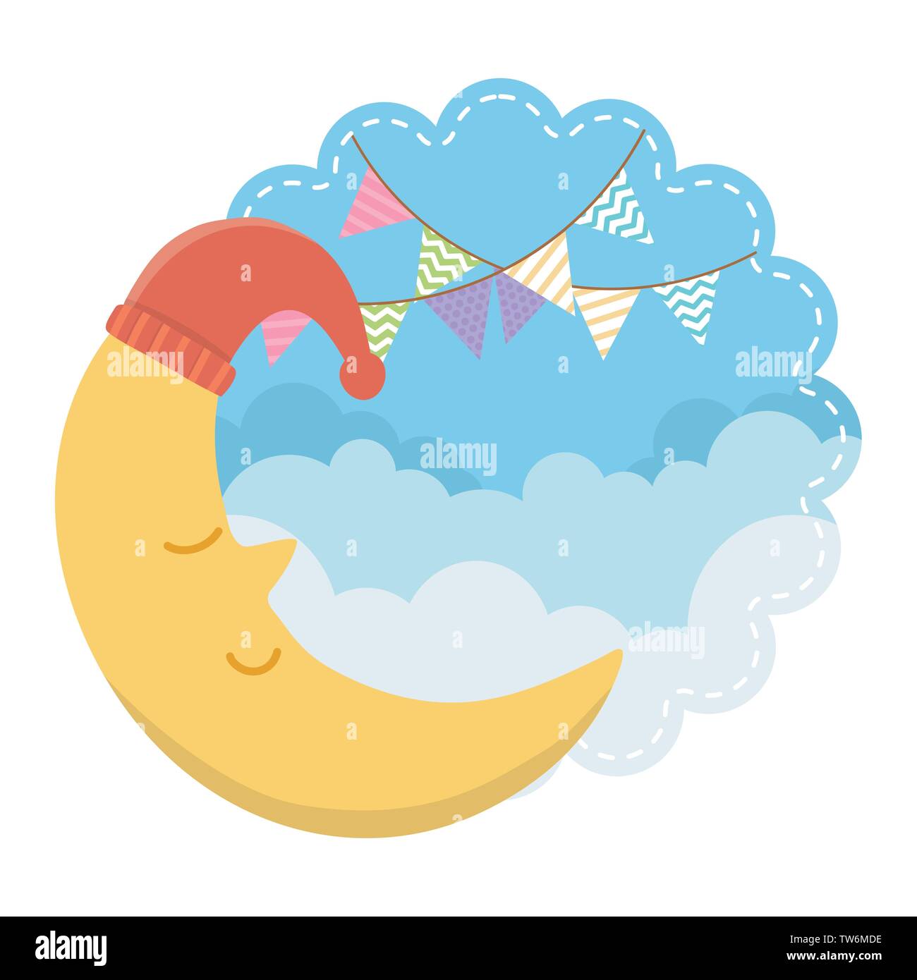 Cute moon design, Night bedtime sky space moonlight nature and space ...