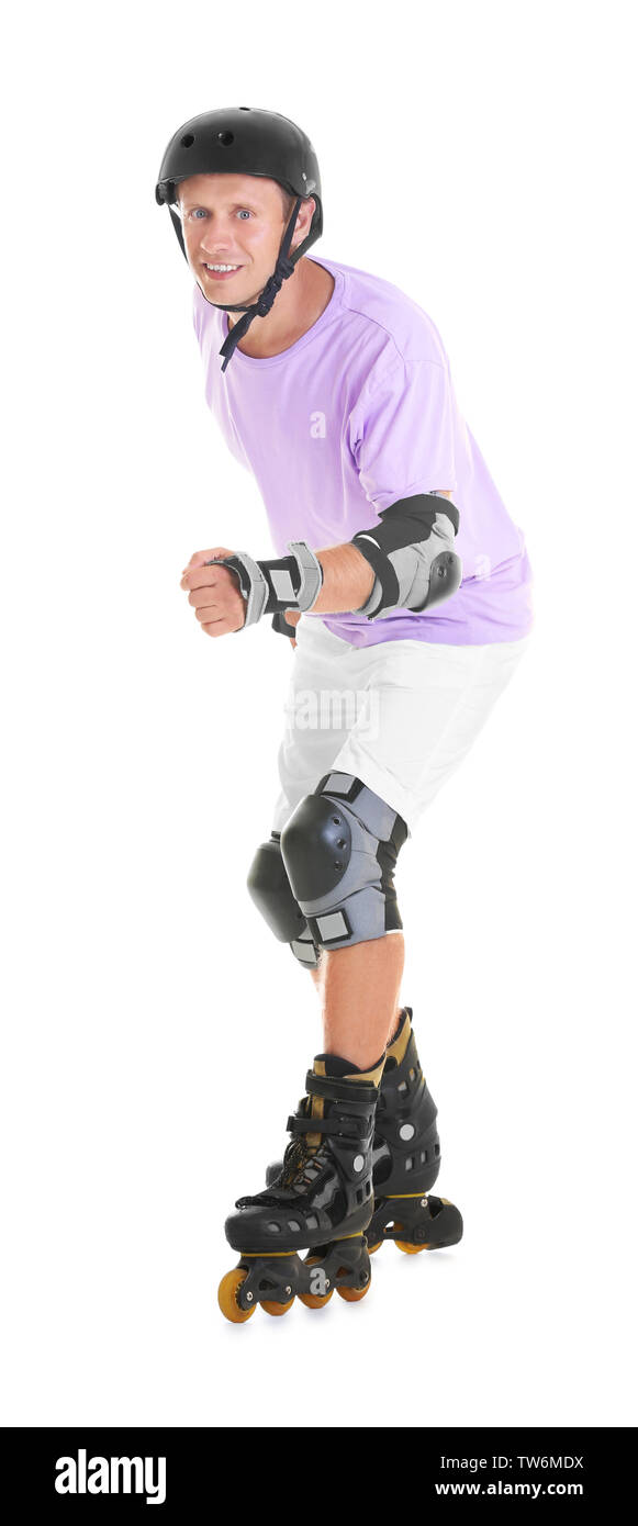 Man on roller skates Cut Out Stock Images & Pictures - Alamy