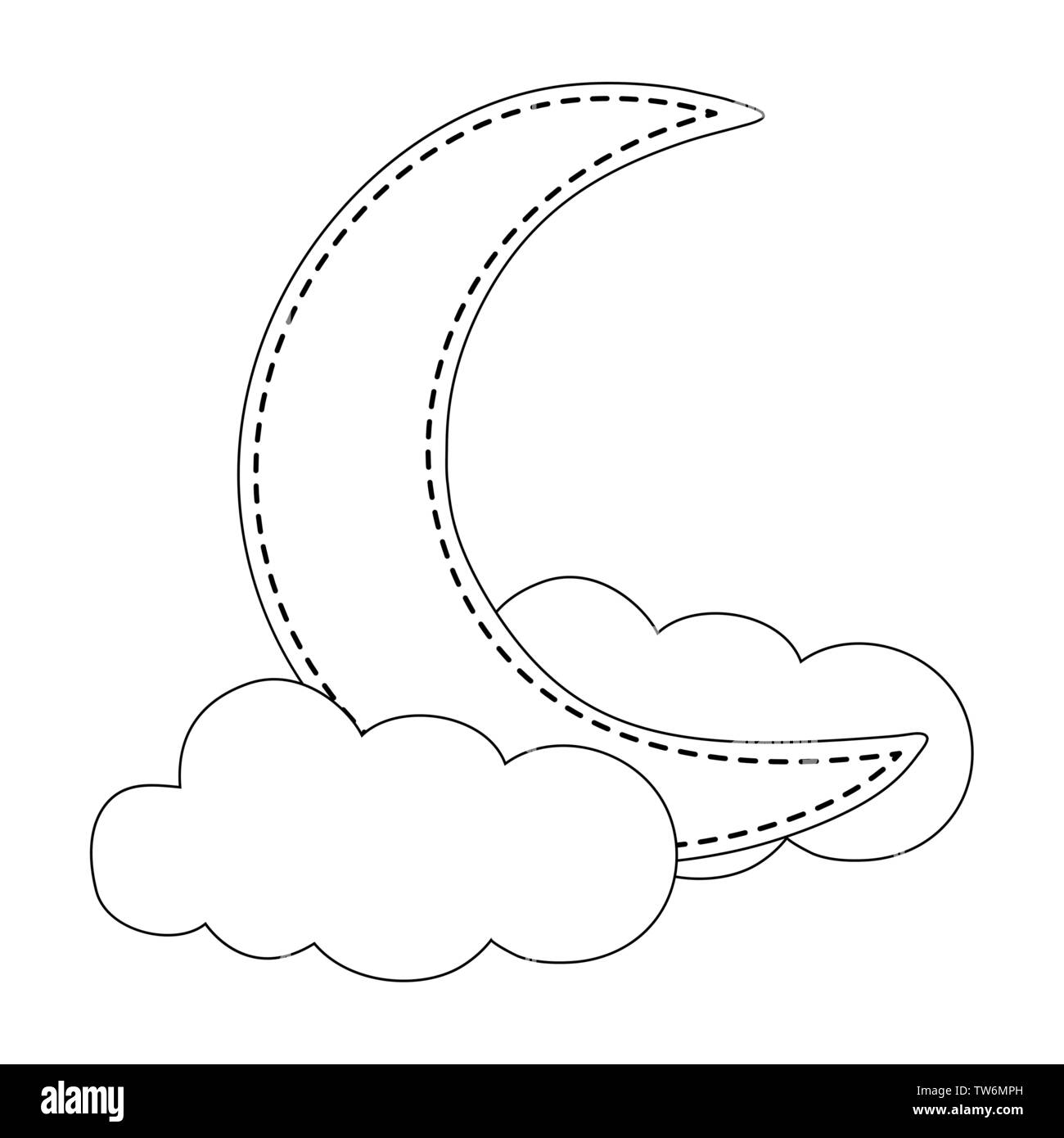 Cute moon design, Night bedtime sky space moonlight nature and space ...